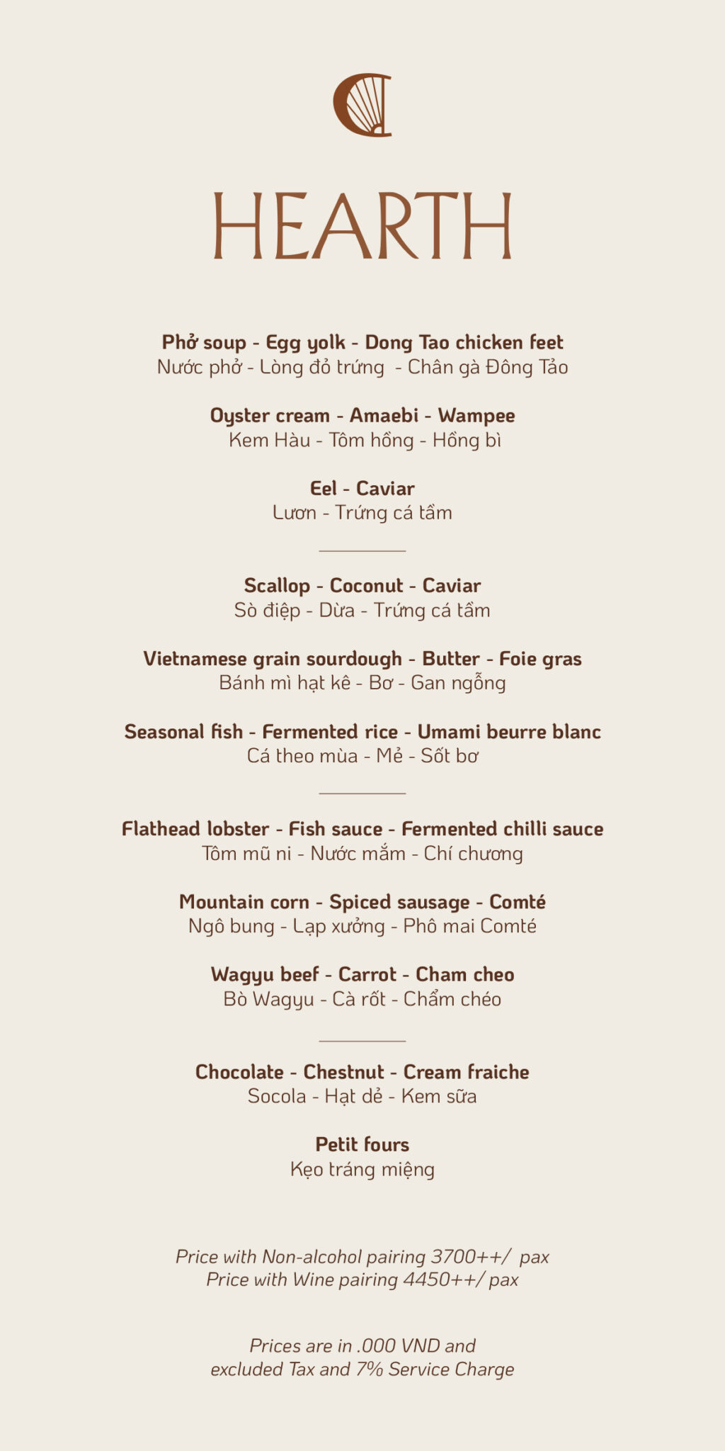 A New Tasting Menu at Chapter - “Hearth” - Chapterhanoi.com