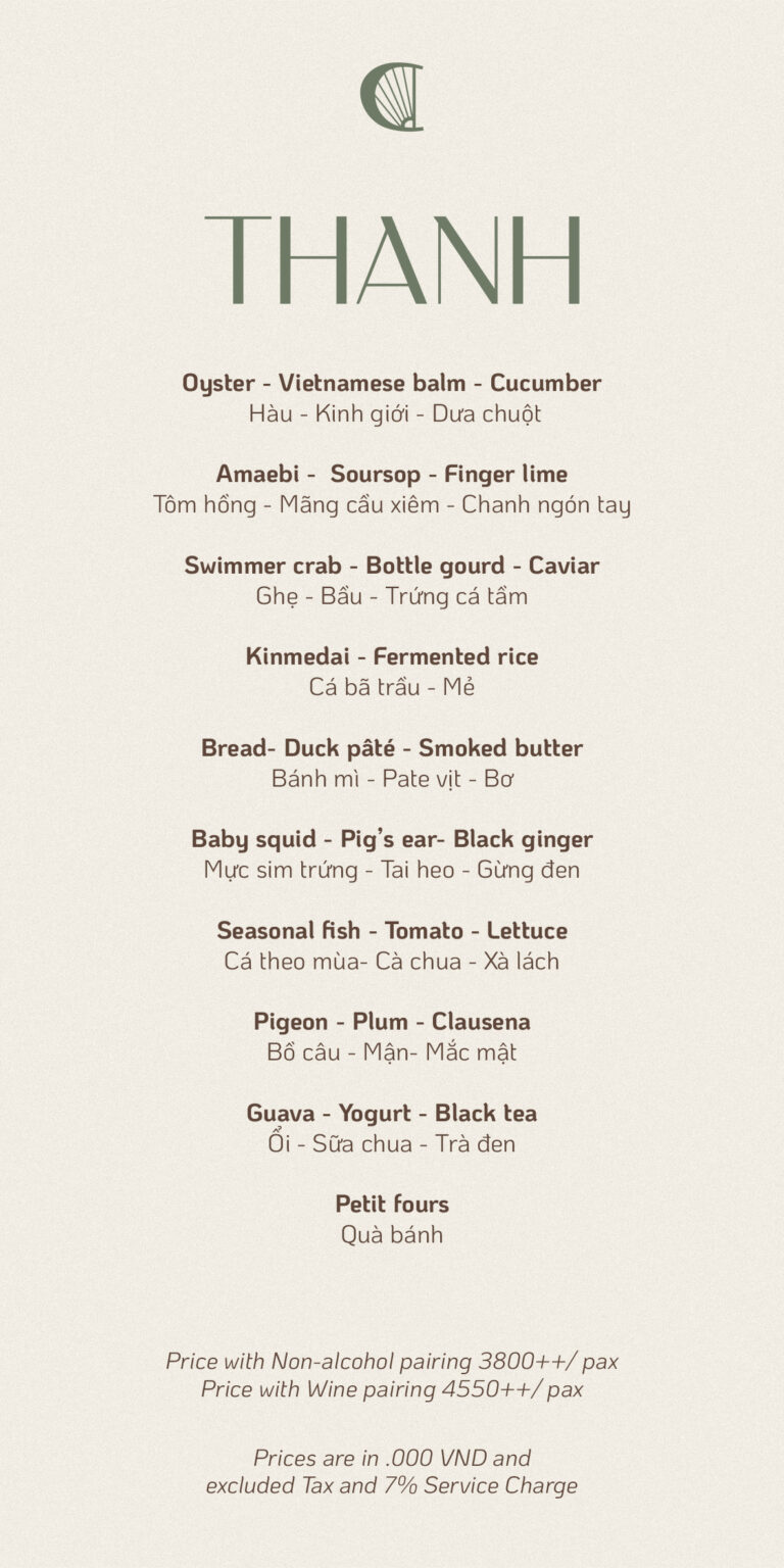 Menu Chapter Dining - Chapterhanoi.com